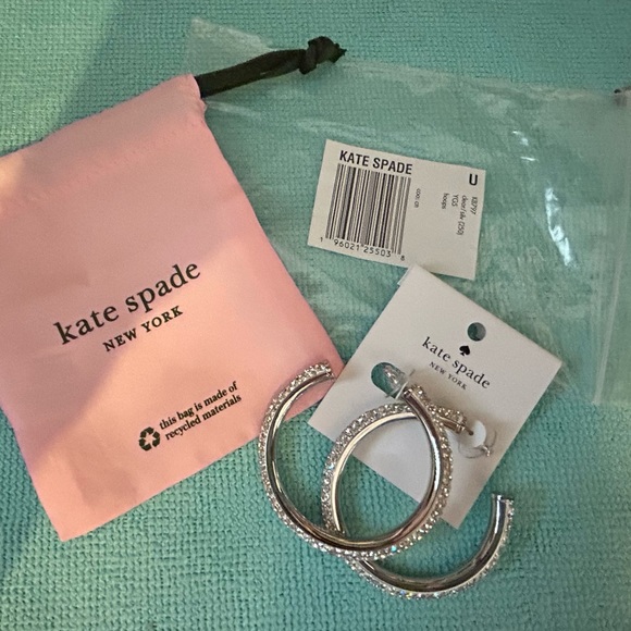 kate spade | Jewelry | Nwt Kate Spade Razzle Dazzle Large Hoops | Poshmark